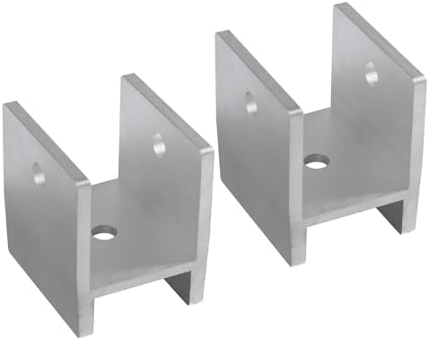 Silver Aluminum Bimini Top Mount Brackets for 1 3/8" Square Tube, 2 ...