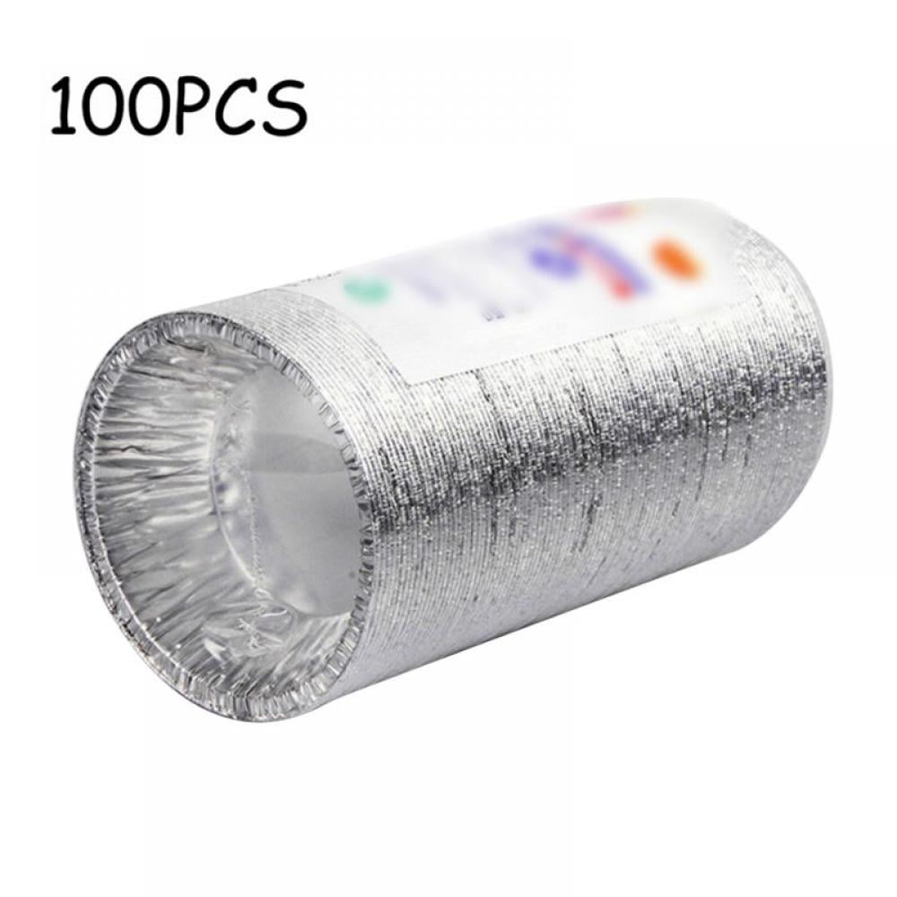 Silver Aluminum Foil Tart Pan - 100Pcs Disposable Mini Pie Tins Round ...