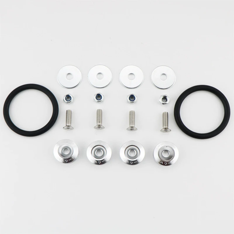 Silver-Aluminum JDM Quick Release Fasteners, Bumper and Fender Washers ...