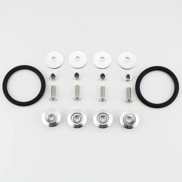 Silver-Aluminum JDM Quick Release Fasteners, Bumper and Fender Washers ...