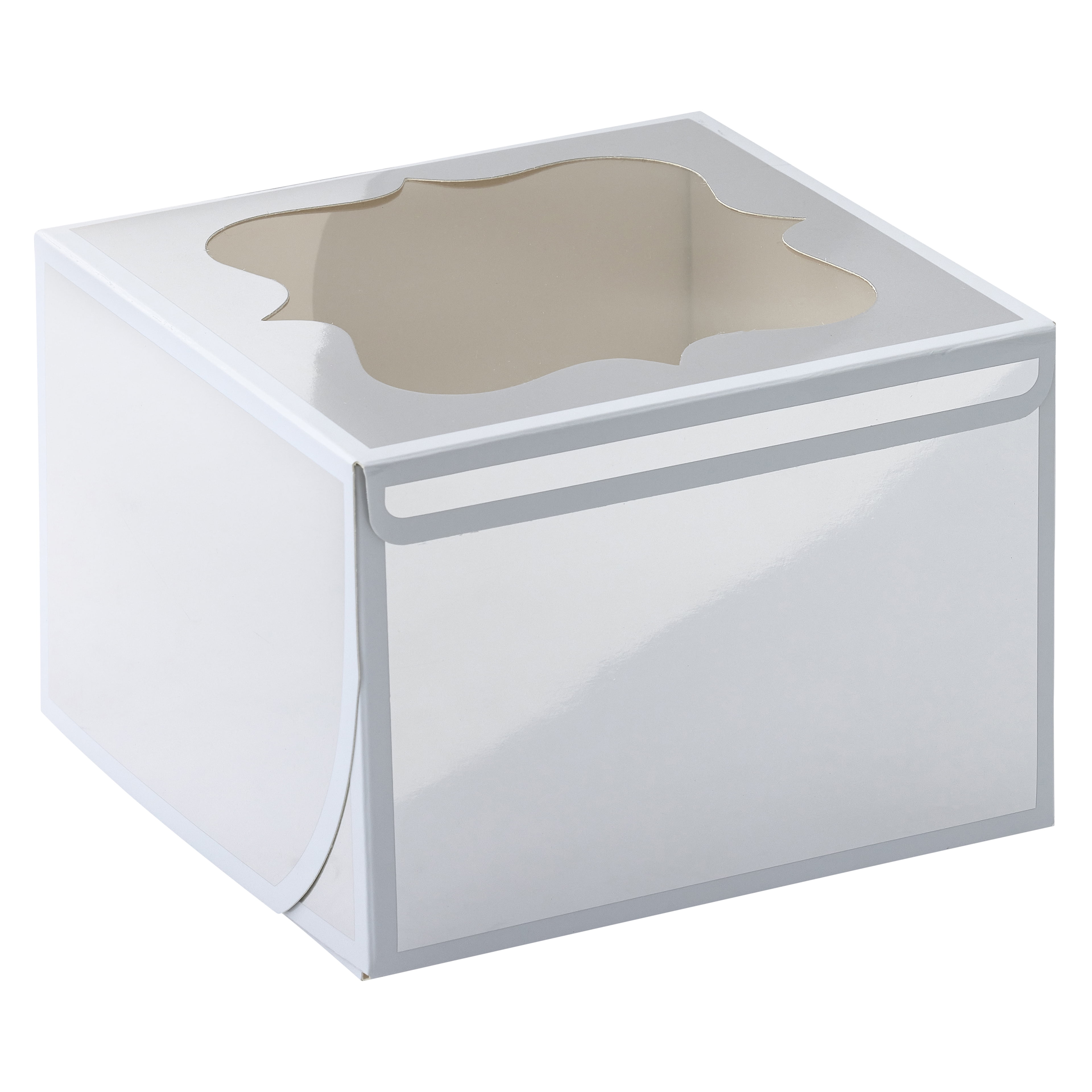 Silver And White Stripe Treat Boxes By Celebrate It® - Walmart.com