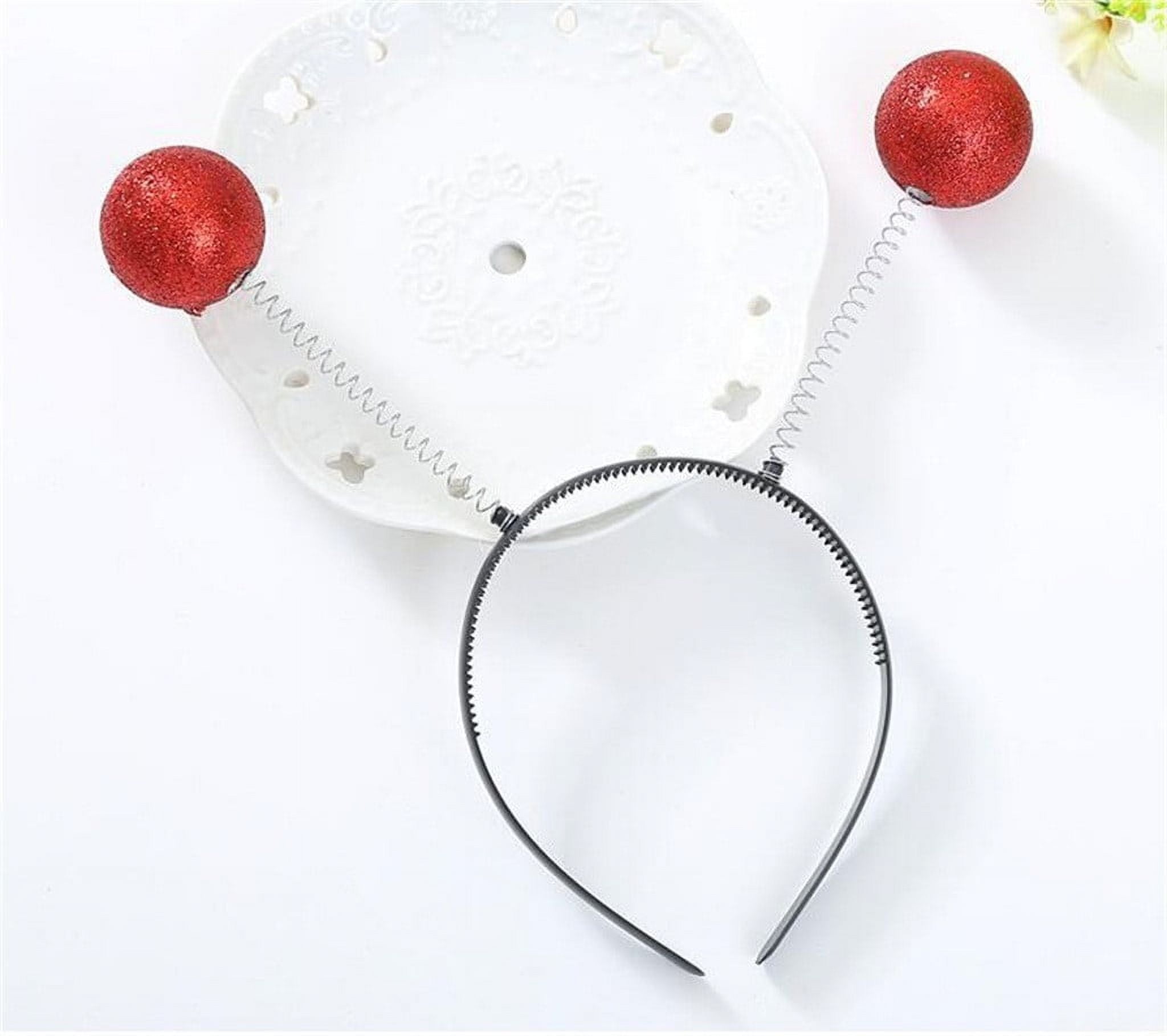 Silver Antenna Headband Alien Ball Boppers for Funny Party Accessory ...