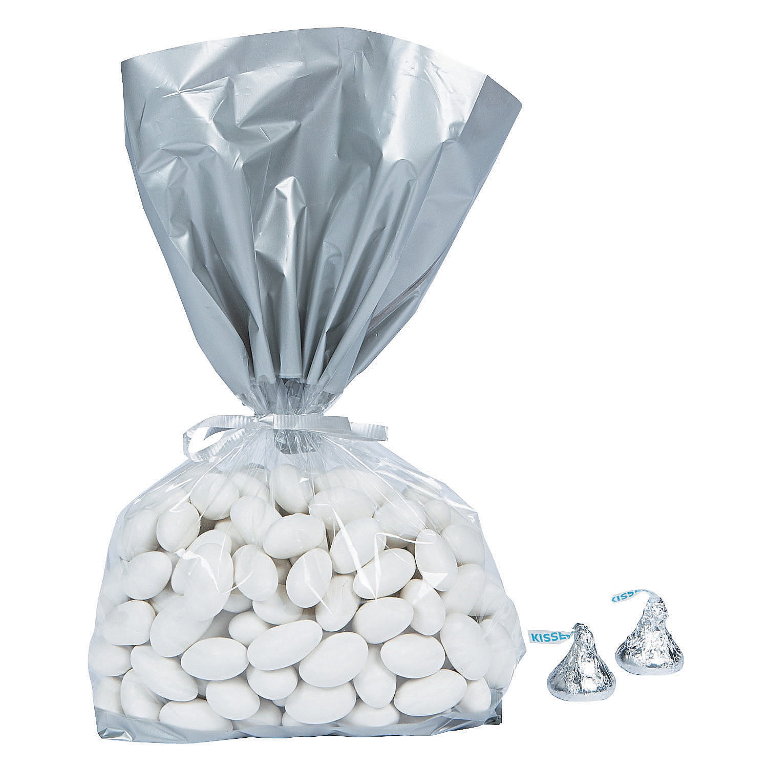 Silver Banded Cellophane Bags (Dz) - Party Supplies - 12 Pieces ...