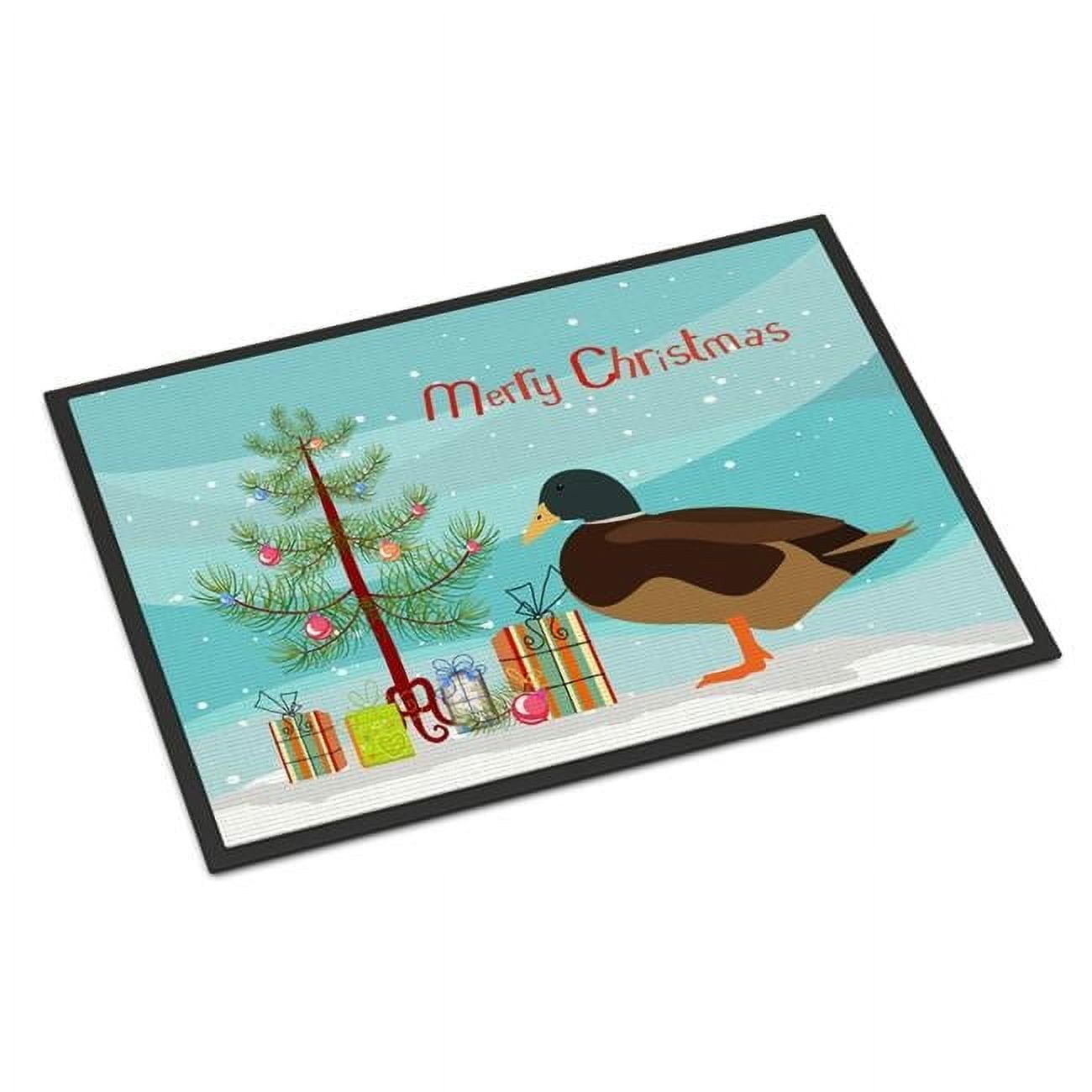 Silver Bantam Duck Christmas Indoor or Outdoor Mat 24 x 36 in ...