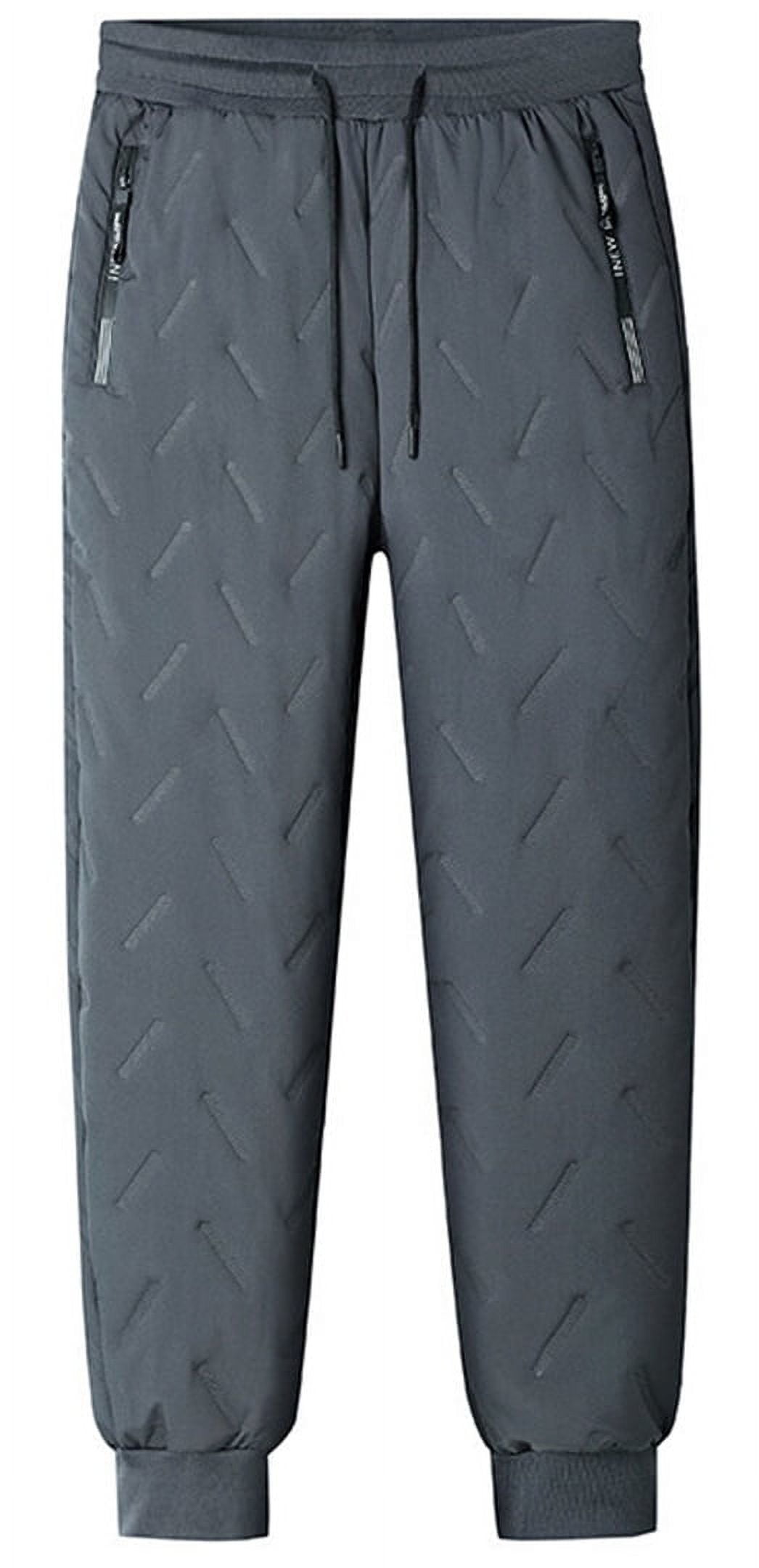 Silver Basic Mens Warm And Windproof Winter Pants With 2 Pockets And ...