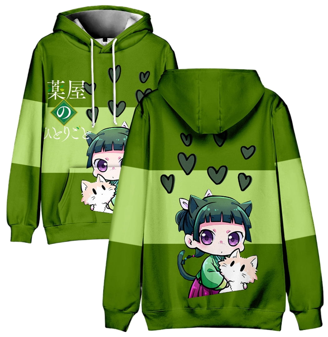 Silver Basic Women's Hoodie Diary Anime 3D Printed Pattern Streetwear ...