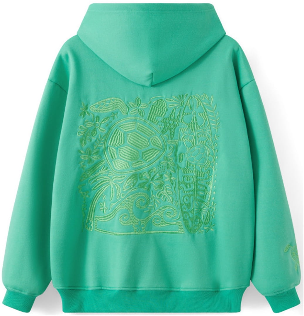 Silver Basic Y2K Inspired Womens Embroidery Hoodie Loose Fit Hip-Hop ...