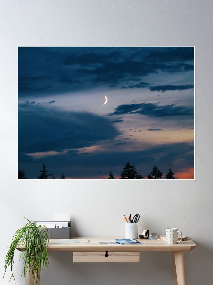 Silver Beams Poster Wall Art, Modern Wall Decor For Living Room Bedroom ...