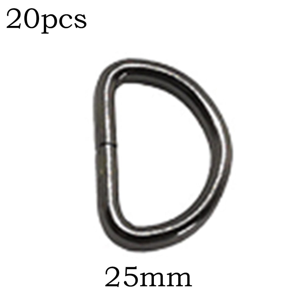 Silver Black Gold D Ring Connection Alloy Metal Shoe Bag Buckle Diy