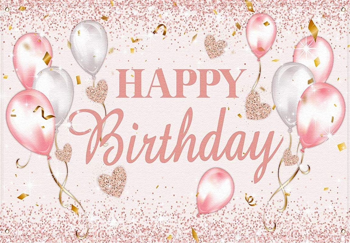 Silver Black Happy Birthday Backdrop Birthday Banner Red Sequin High ...