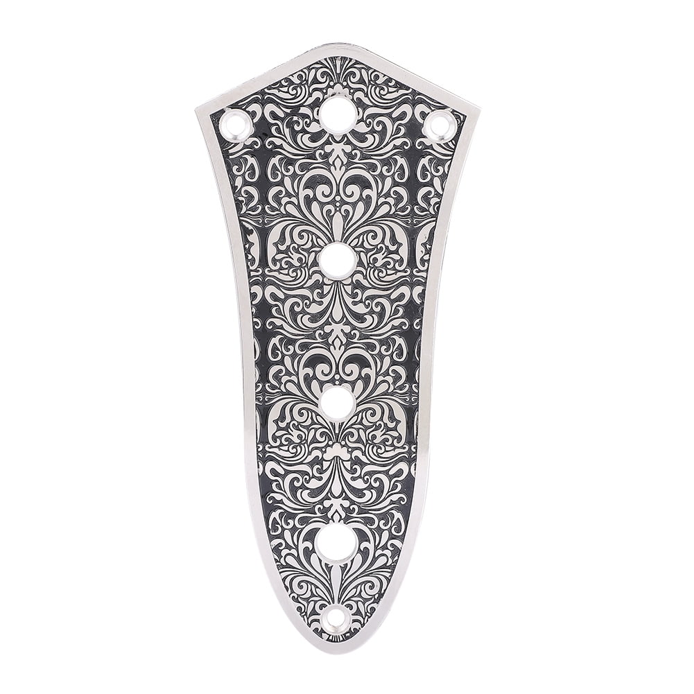 Silver Black Jazz Bass Control Plate, Quality Replacement Part with ...