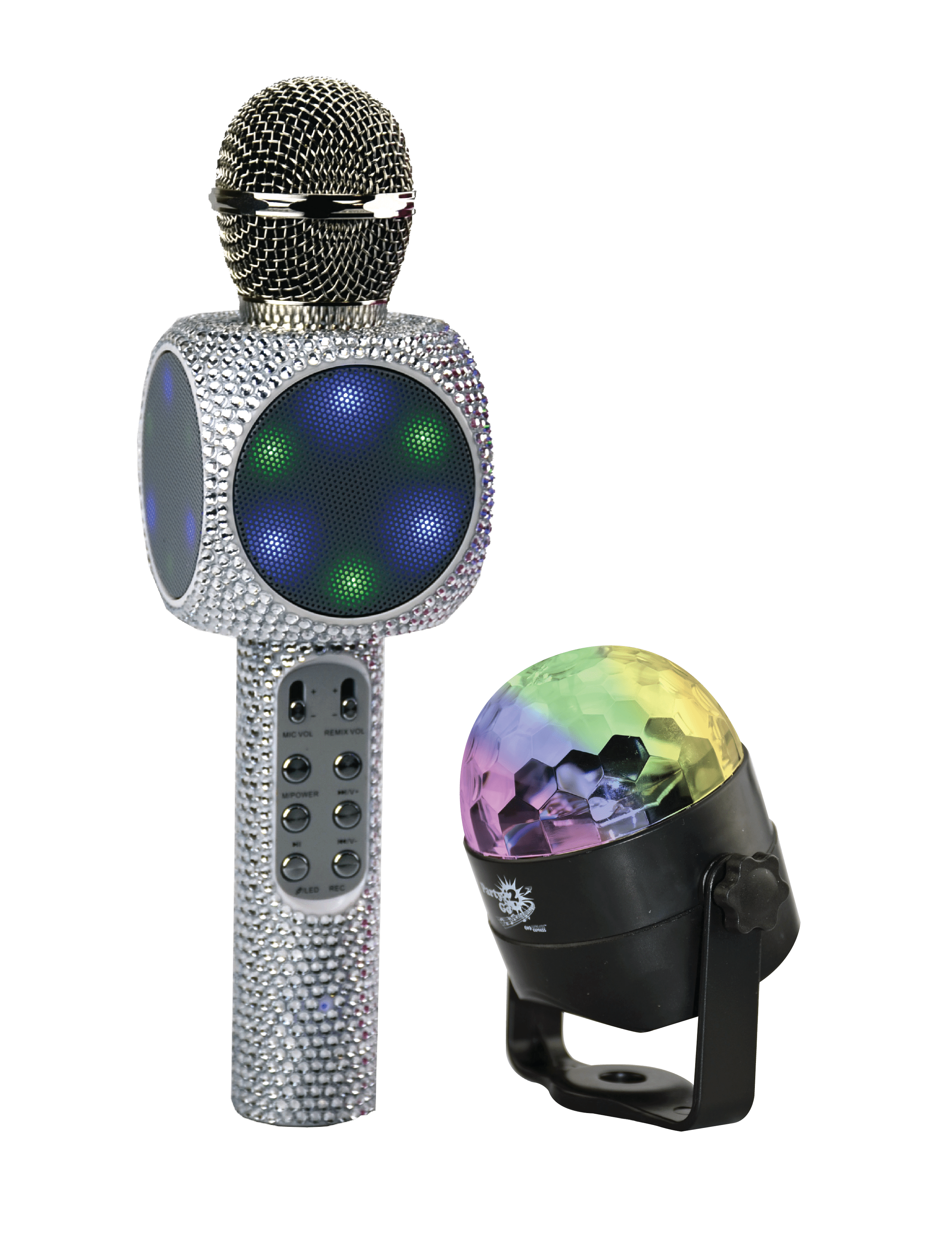 Walmart Silver Bling Party 2-Go Wireless Bluetooth Karaoke Microphone with Voice Changer and ...