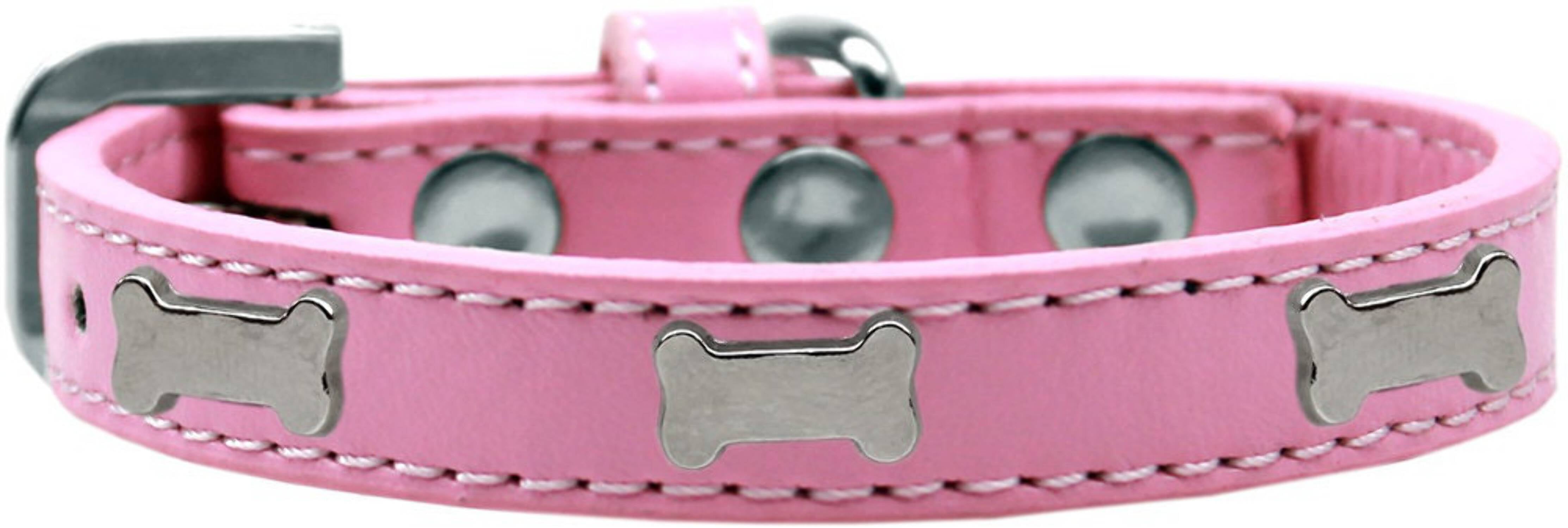 Dog, Puppy Pet Widget Fashion Collar, "Silver Bone" - Walmart.com
