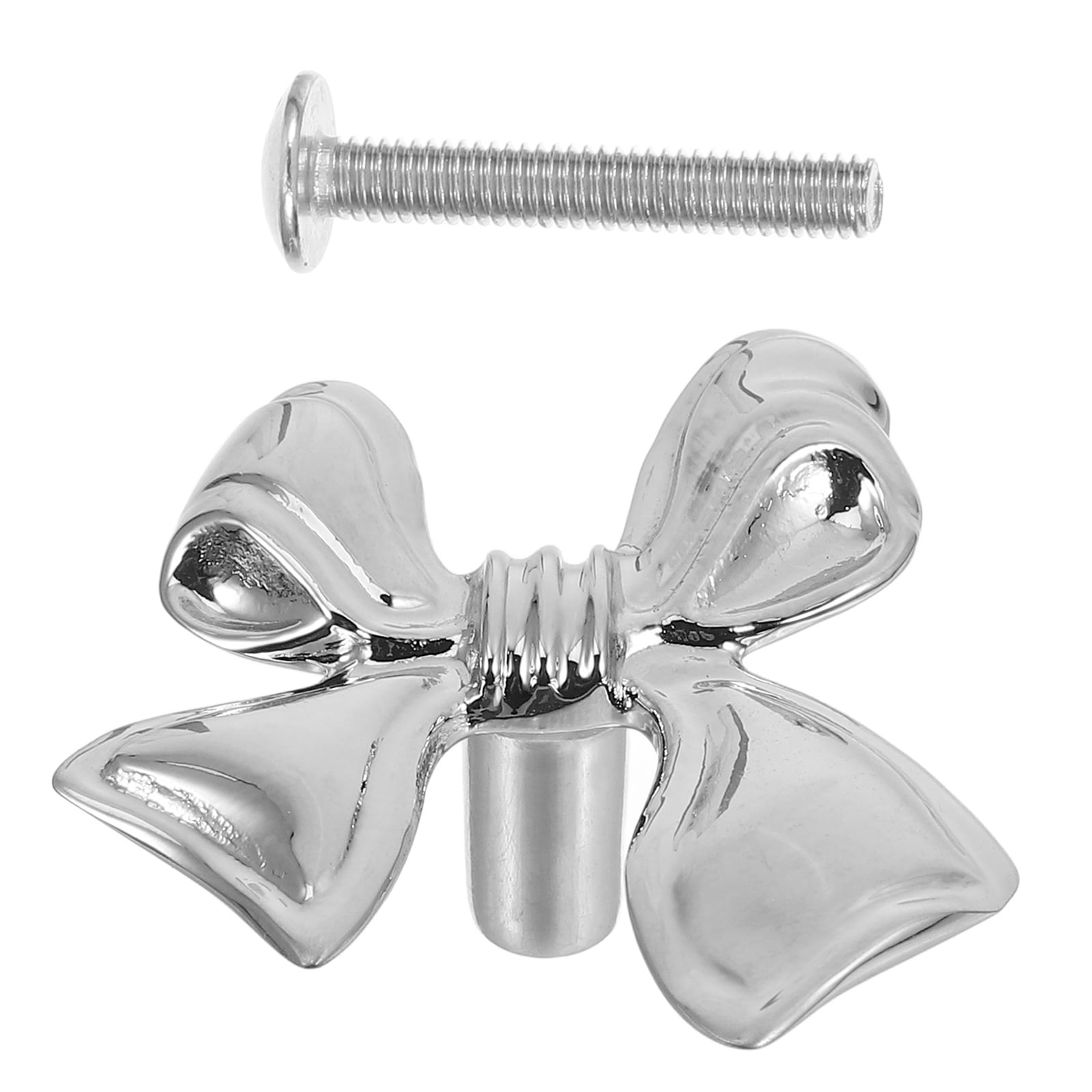 Silver Bow Drawer Handles Decorative Door Knobs for Cabinets Vintage ...