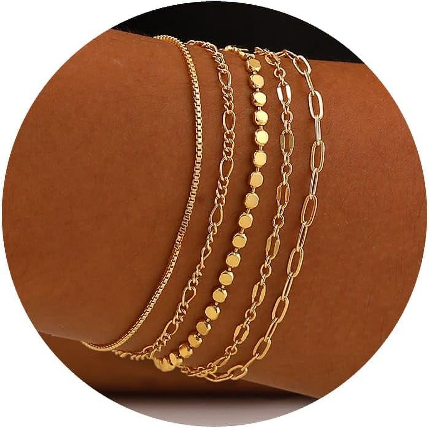 Silver Bracelets for Women, Dainty Silver Bracelets for Women Set 14K ...