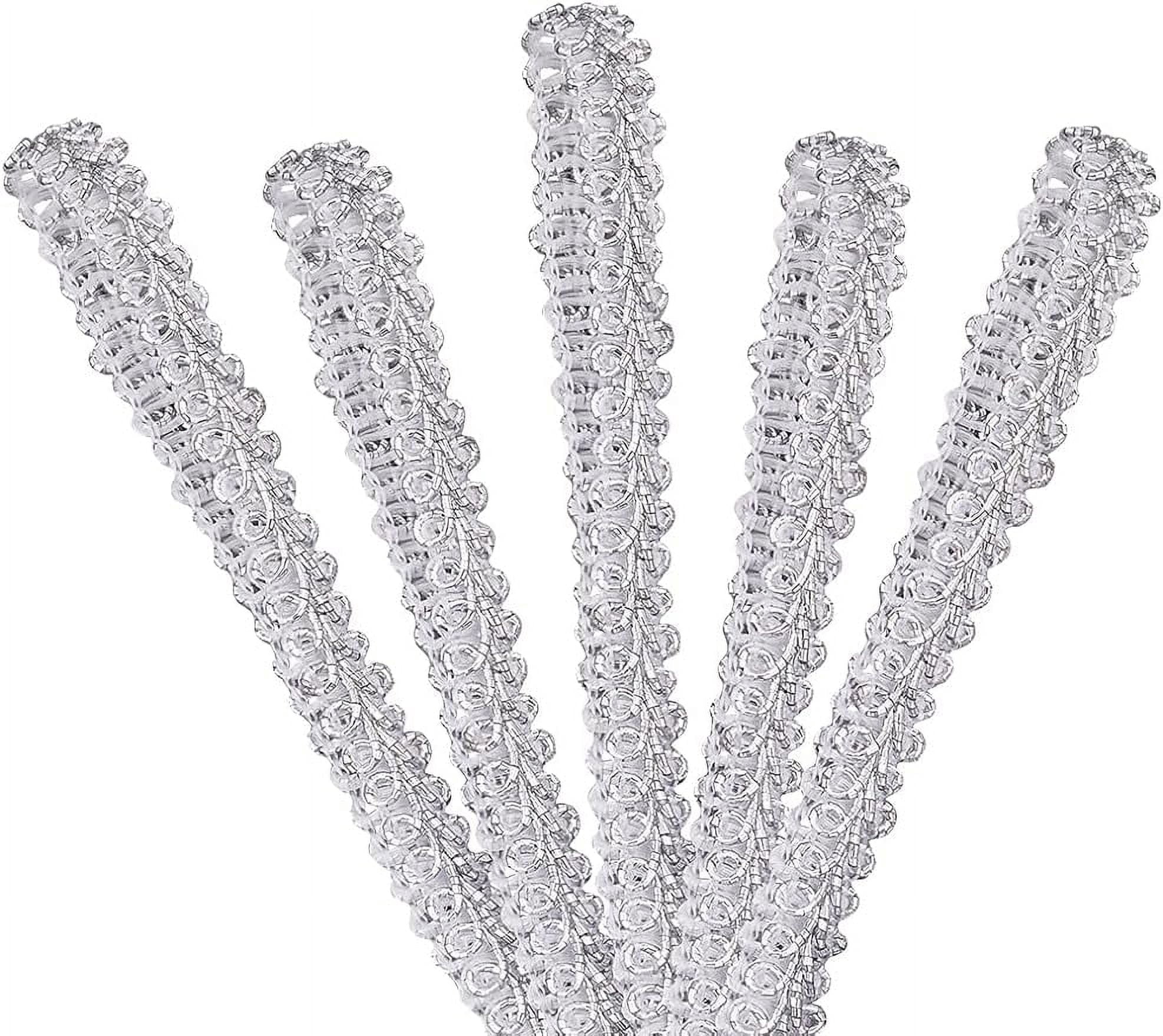 Silver Braid Tirm for Sewing 27 Yards 1/4 inch(8mm) Gimp Braid Trim ...