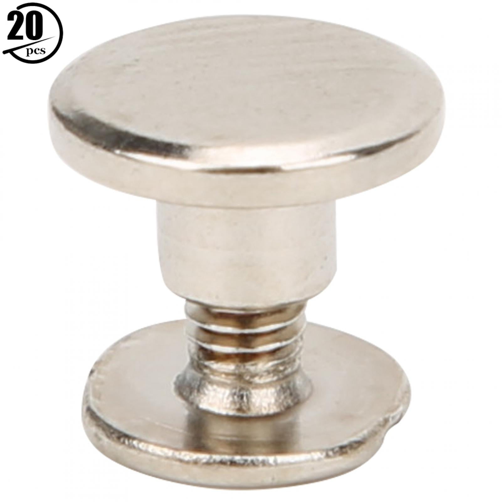 Silver Brass Rivet Account Book Binding Screws, 20-Pack Notebook ...