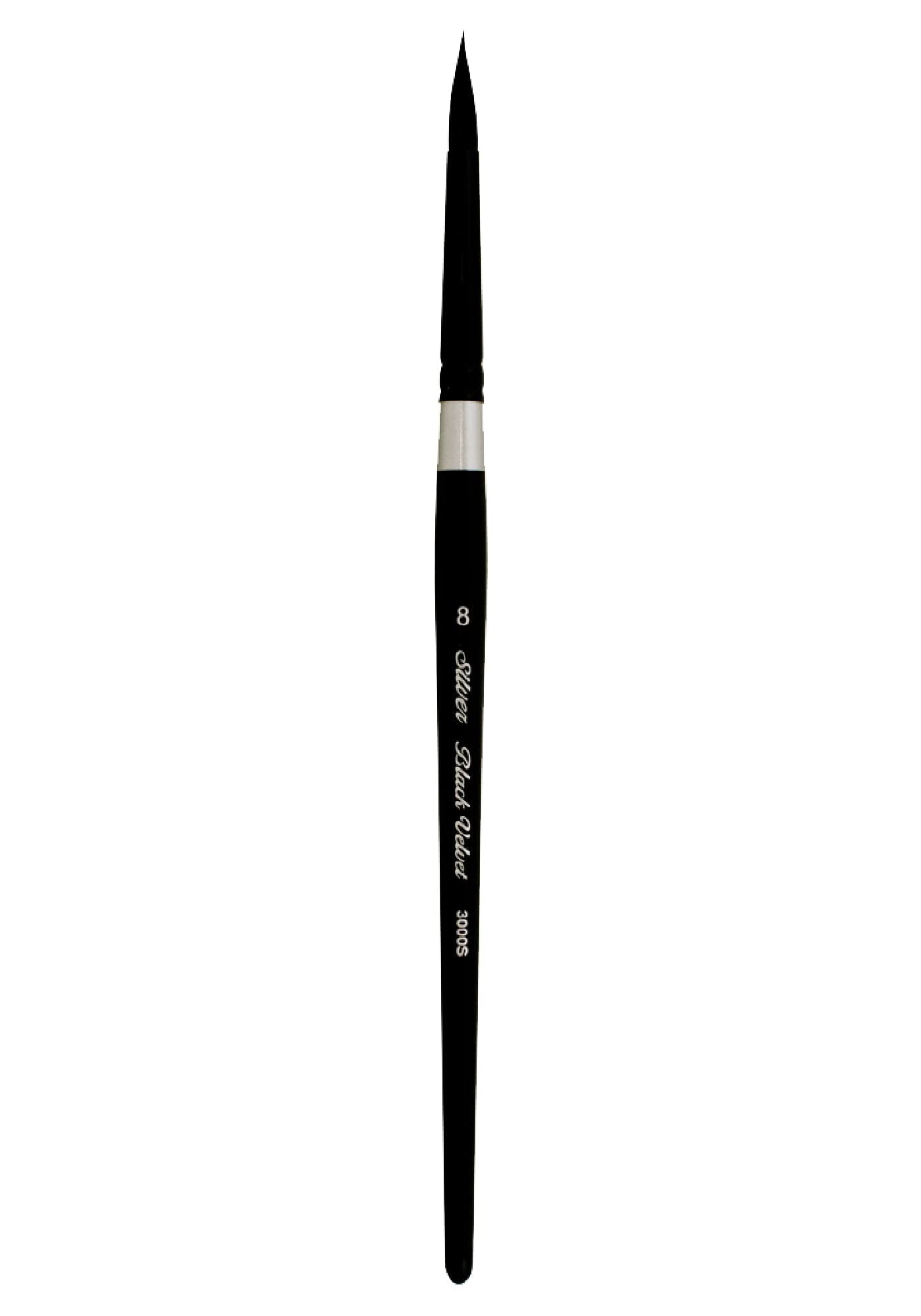 Silver Brush Limited 3000S-8 Black Velvet Round Paintbrush for ...
