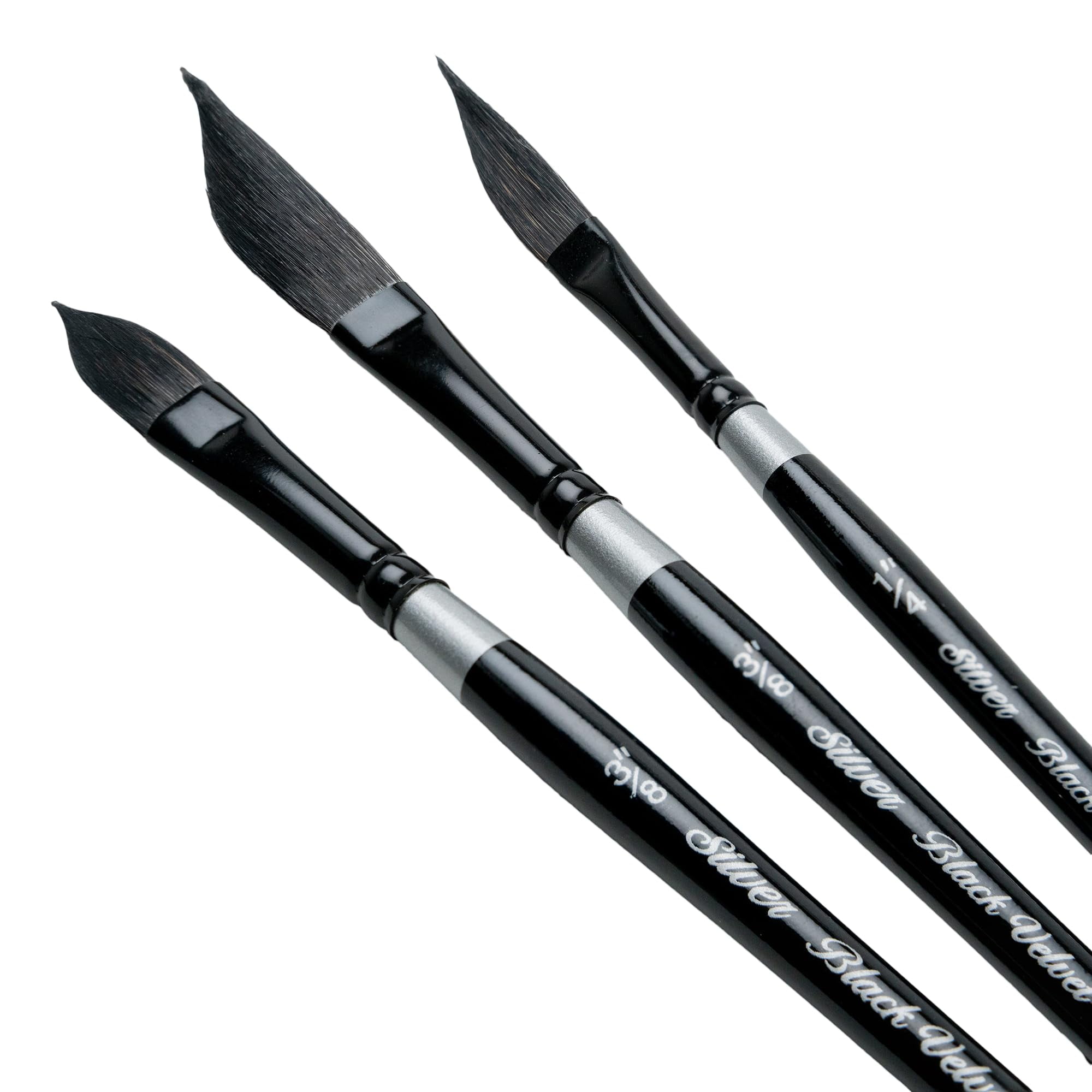 Silver Brush Limited BV-3056S Black Velvet Short Handle 3pc Stroke Set ...