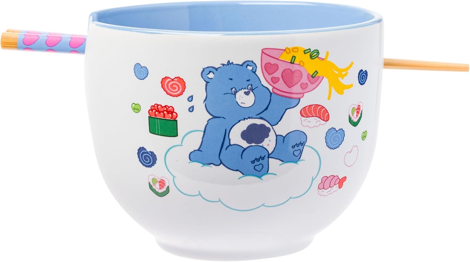 Silver Buffalo Care Bears Food Sushi Ceramic Ramen Noodle Rice Bowl ...