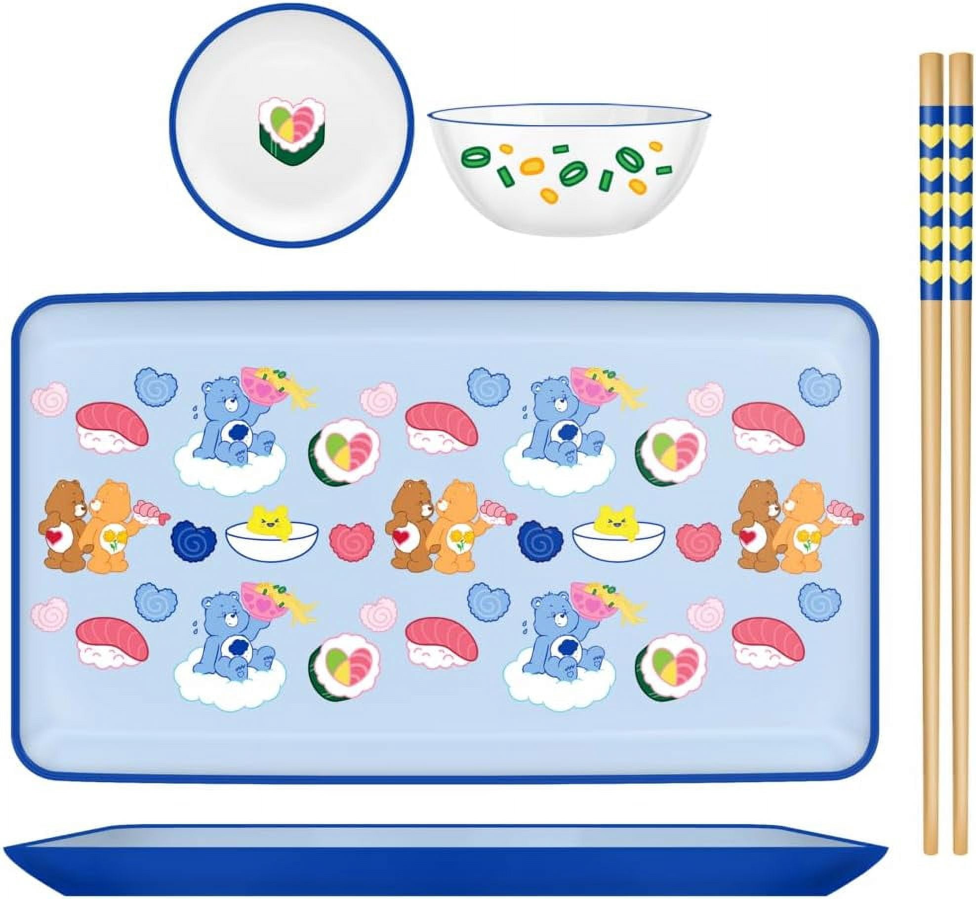 Silver Buffalo Care Bears Ramen Pals Pattern Boxed 3pc Ceramic Sushi ...