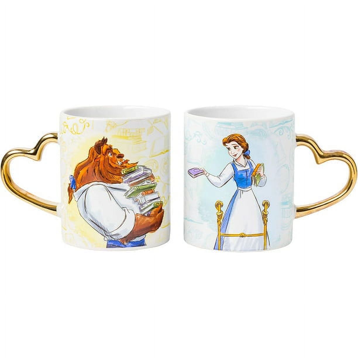 Disney Chip Mug Beauty and the Beast Coffee Mugs with Gold Foil 8 ...