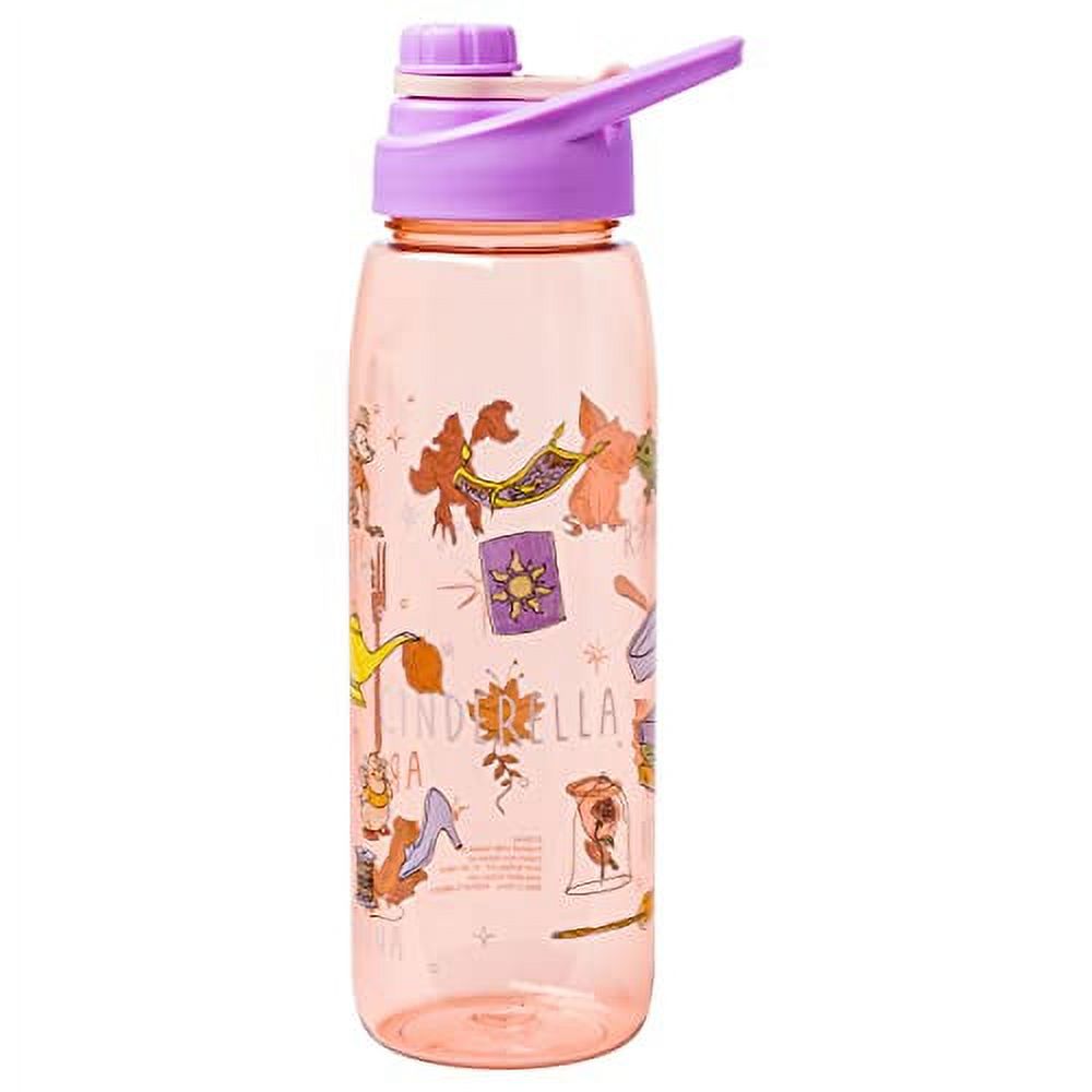 Silver Buffalo Disney Princess Icons Tritan Water Bottle Screw Top Lid ...