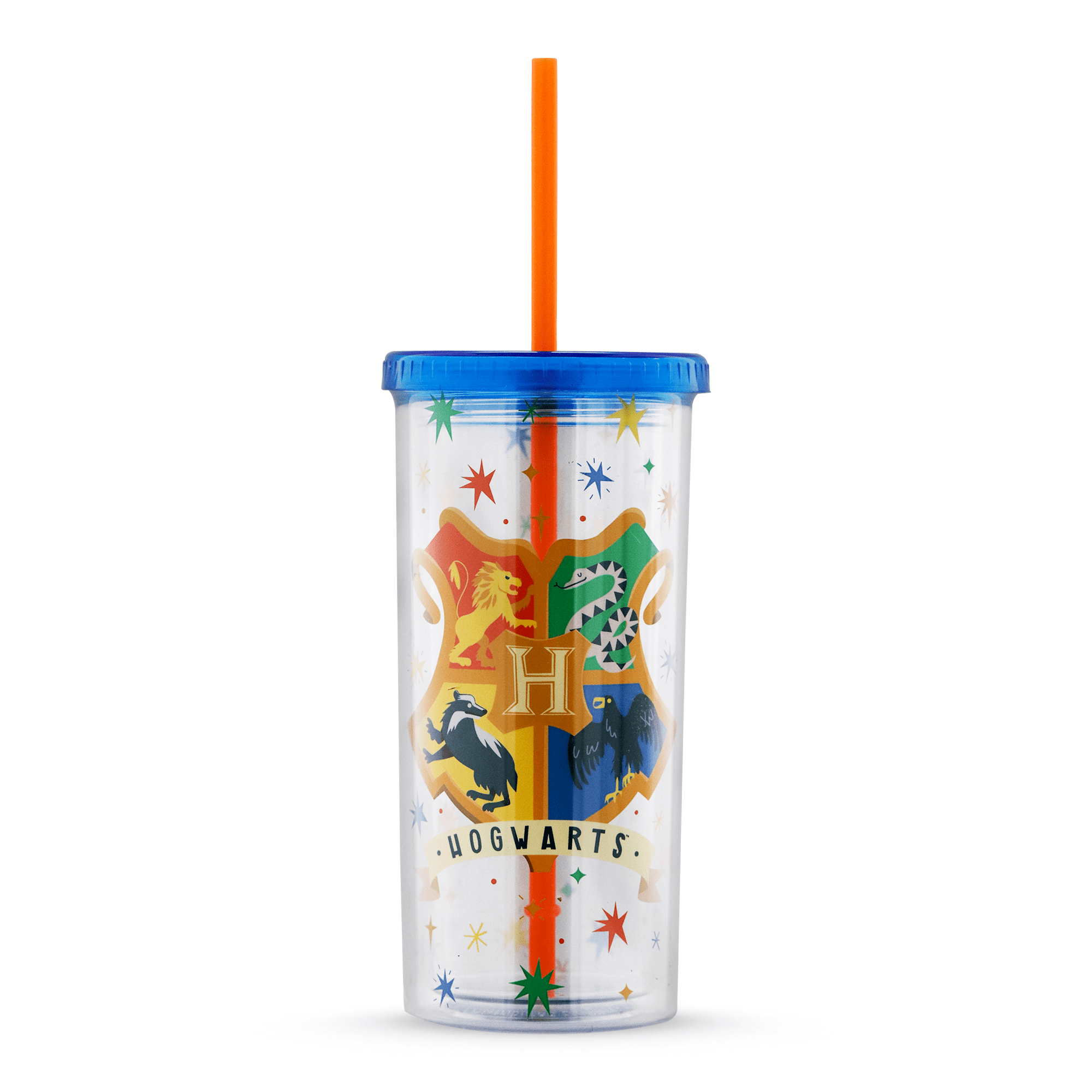 Silver Buffalo Harry Potter Cute Crest Sparkle Plastic Tall Cold Cup ...