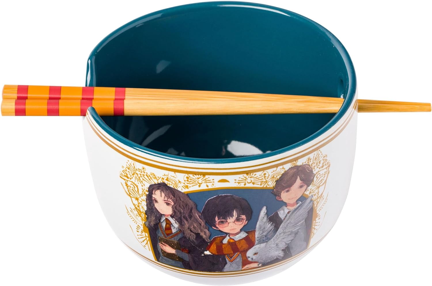 Silver Buffalo Harry Potter Trio Anime Style Ceramic Ramen Noodle Rice ...