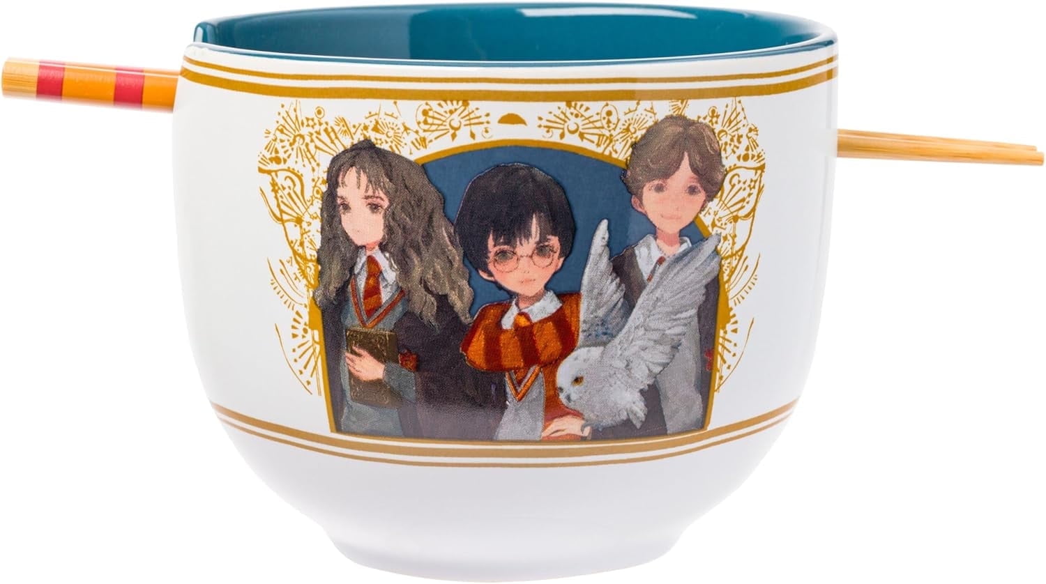 Silver Buffalo Harry Potter Trio Anime Style Ceramic Ramen Noodle Rice ...