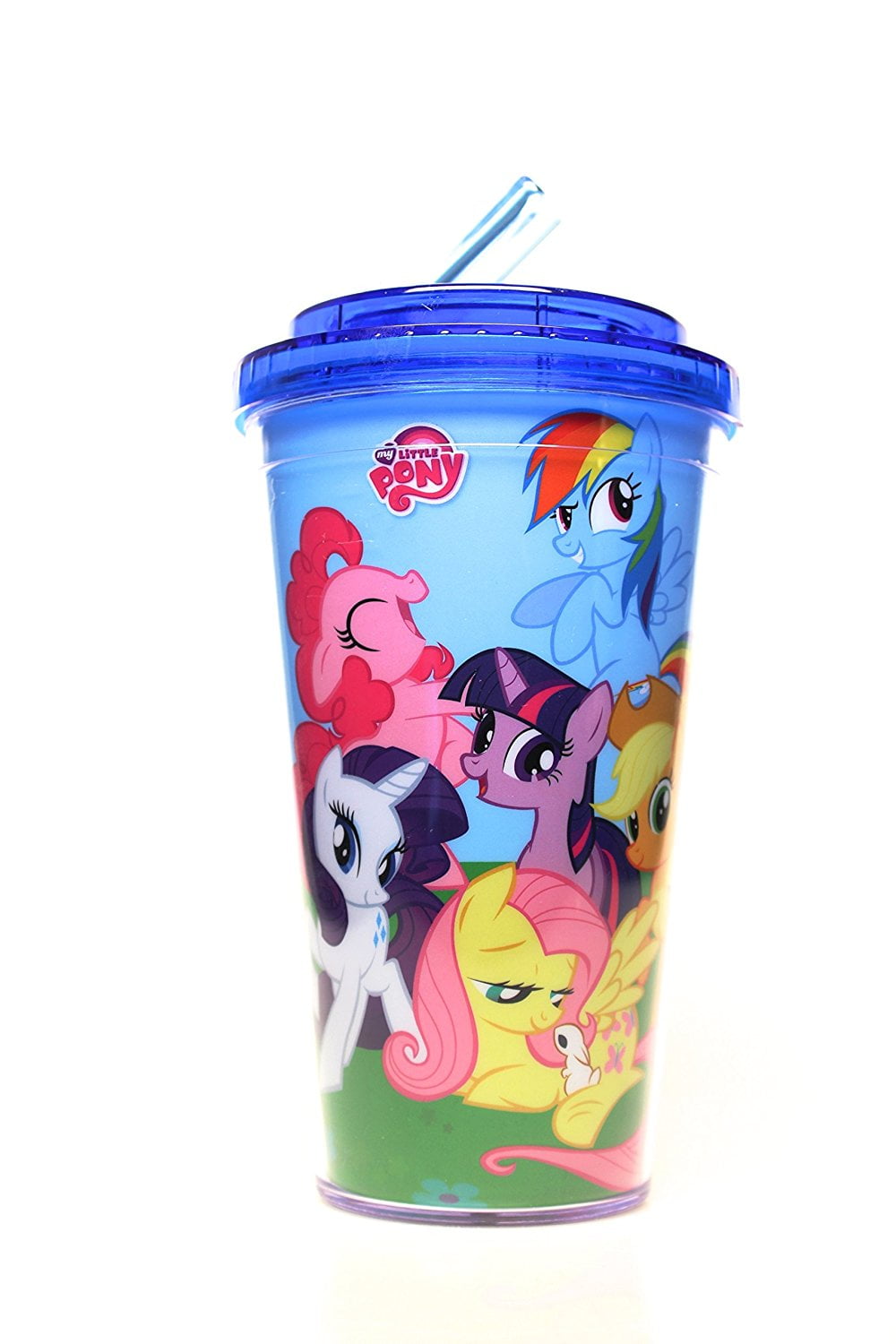 Silver Buffalo My Little Pony Friendship Is Magic Plastic Flip Straw ...