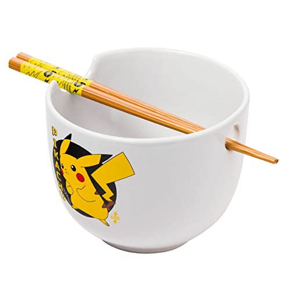 Silver Buffalo Pokemon Pikachu Japanese Text Ceramic Ramen Noodle Rice ...