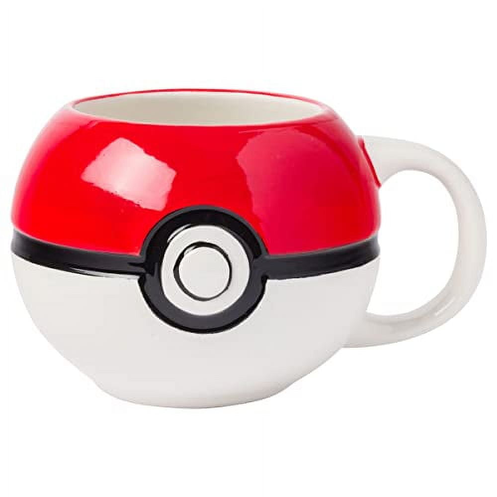 Silver Buffalo Pokemon Pokeball Ceramic 3D Sculpted Mug, 20 Ounces ...