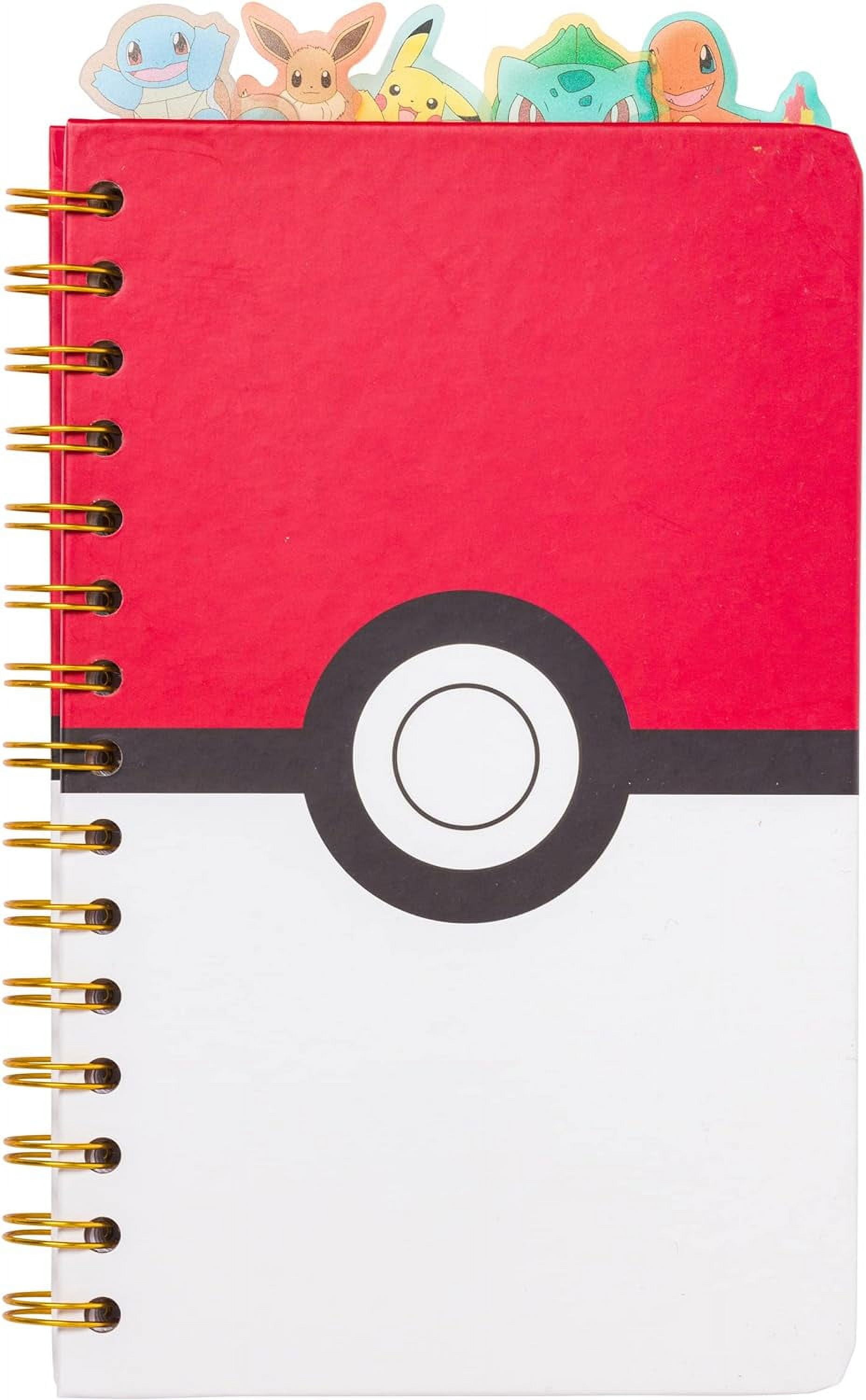 Silver Buffalo Pokemon Pokeball Starters Spiral Tabbed Notebook, 8 x 5 ...