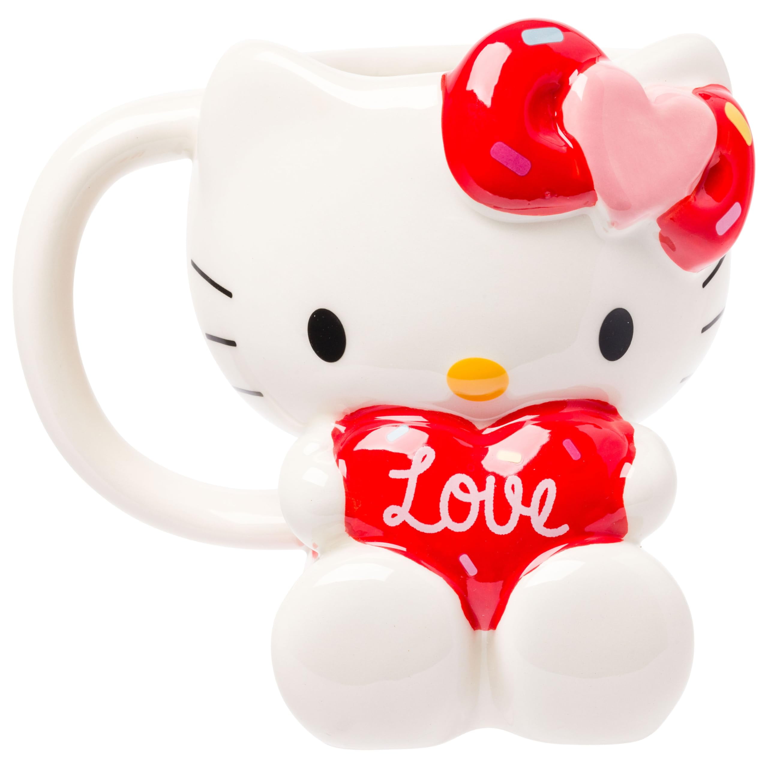Silver Buffalo Sanrio Hello Kitty Holding Love Heart Ceramic 3D ...
