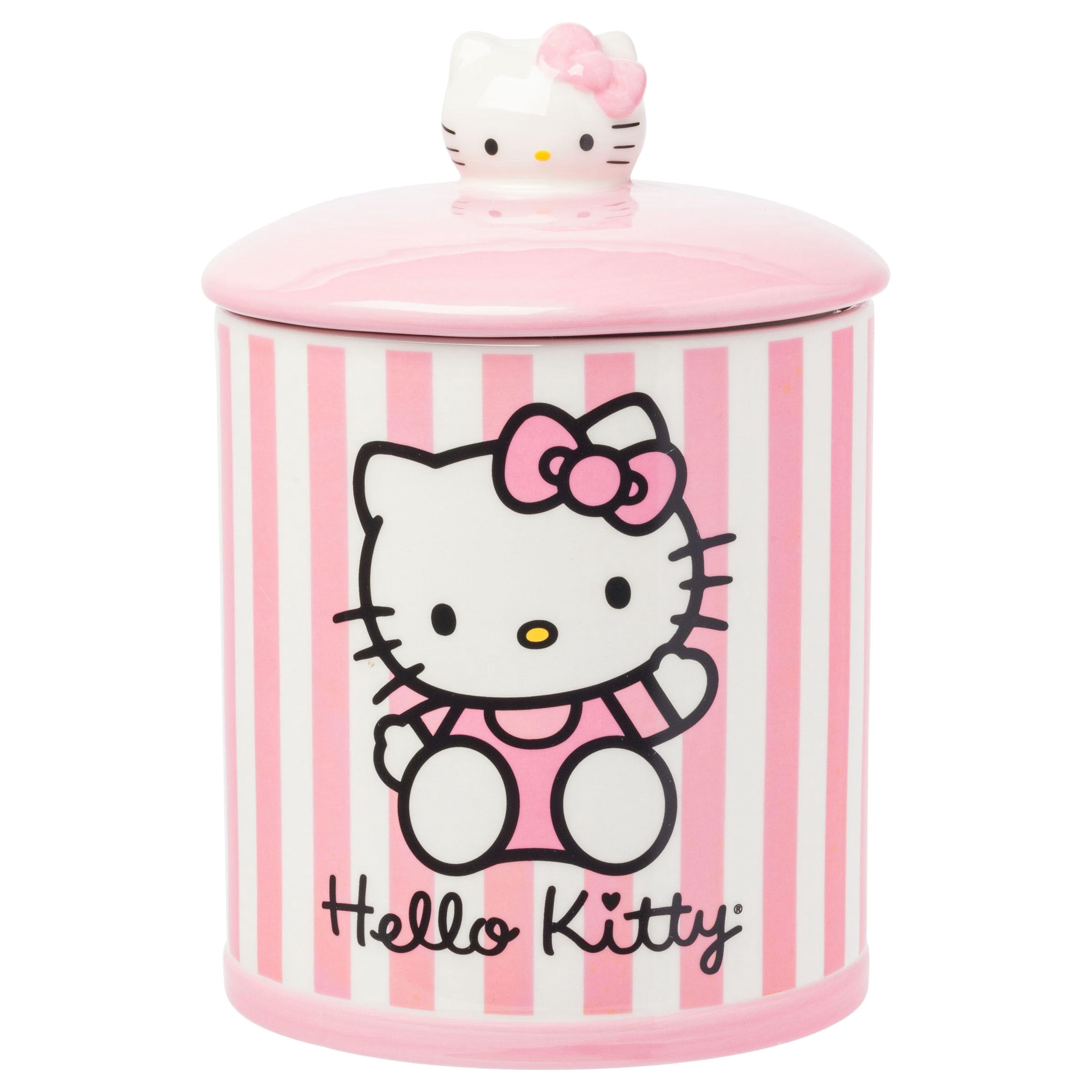 Silver Buffalo Sanrio Hello Kitty Pink Ceramic Cookie Snack Jar (Medium ...