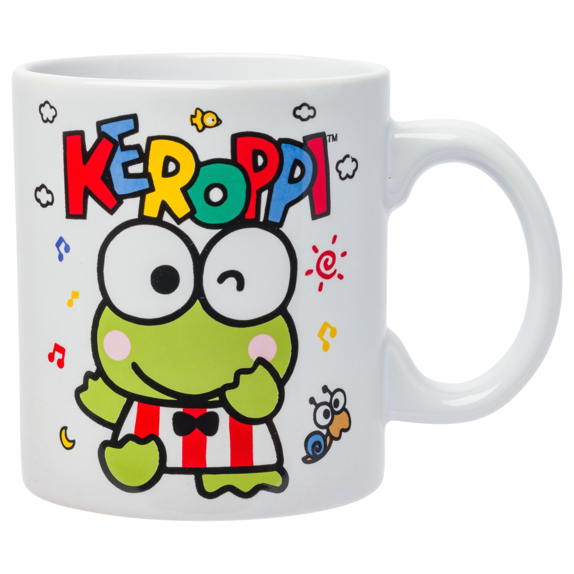Silver Buffalo Sanrio Hello Kitty and Friends Keroppi Winking With Frog ...
