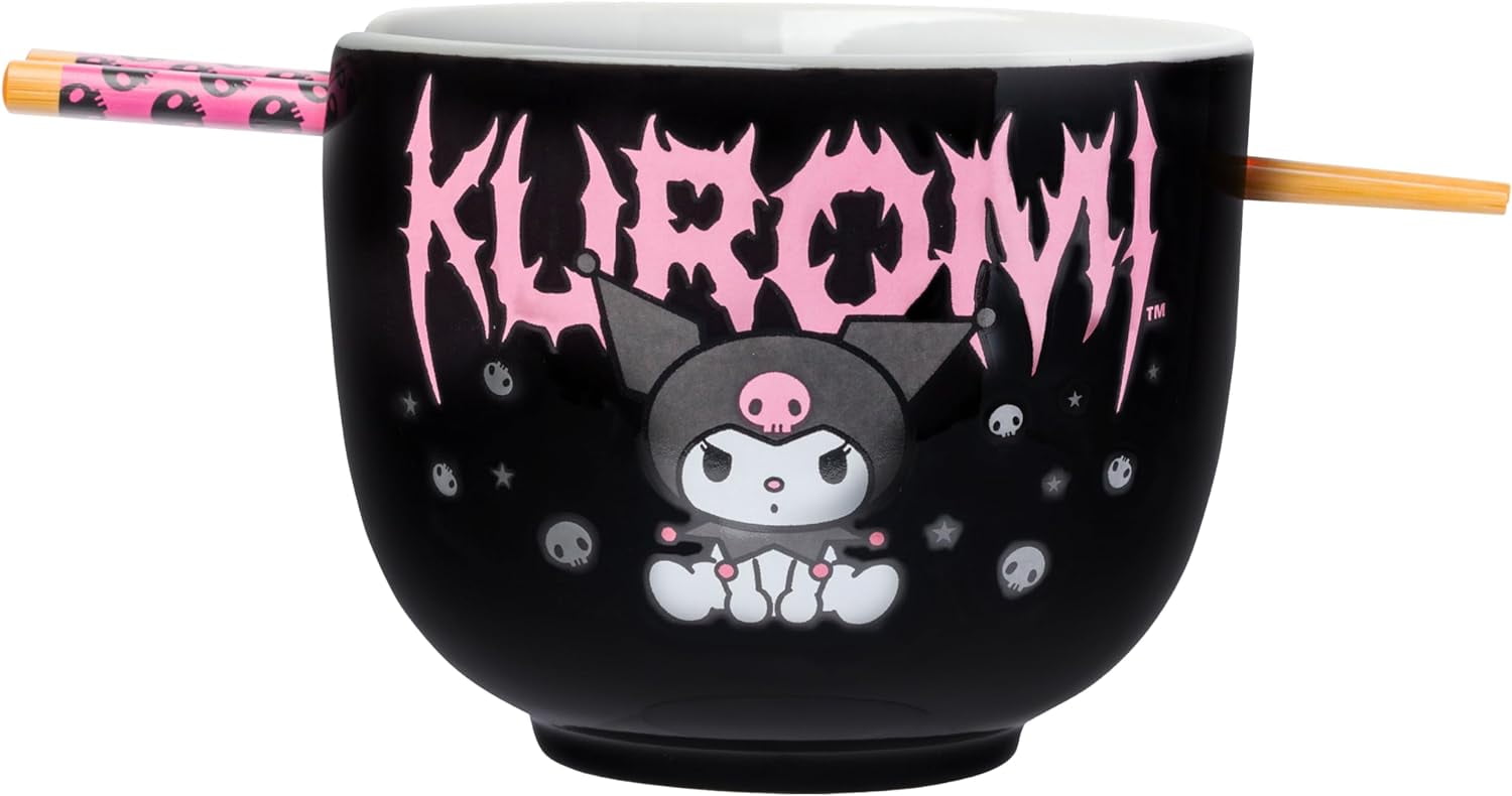 Silver Buffalo Sanrio Hello Kitty and Friends Kuromi Ceramic Ramen ...