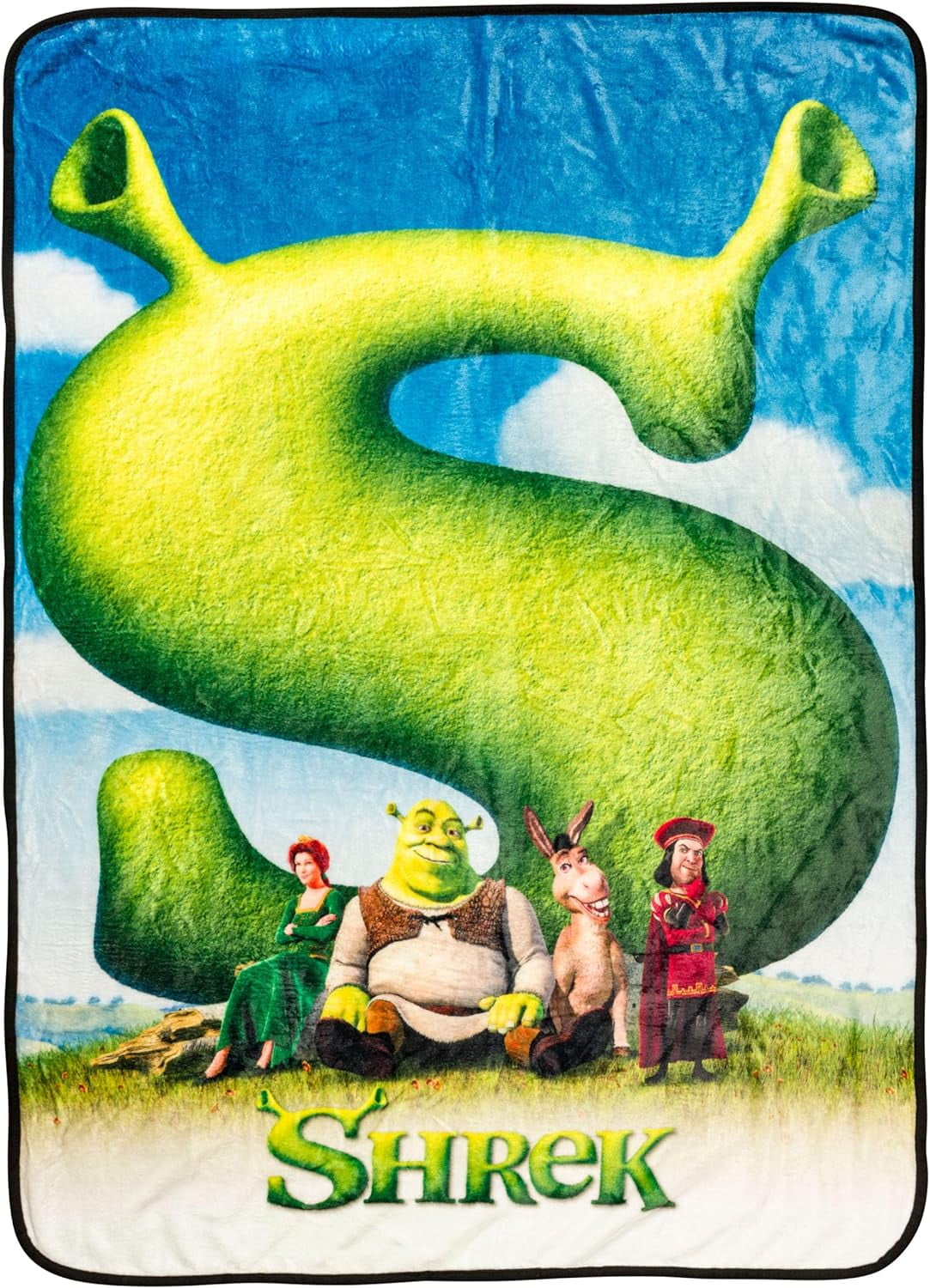 Silver Buffalo Shrek Big S for Shrek Poster 45" x 60" Raschel Throw ...