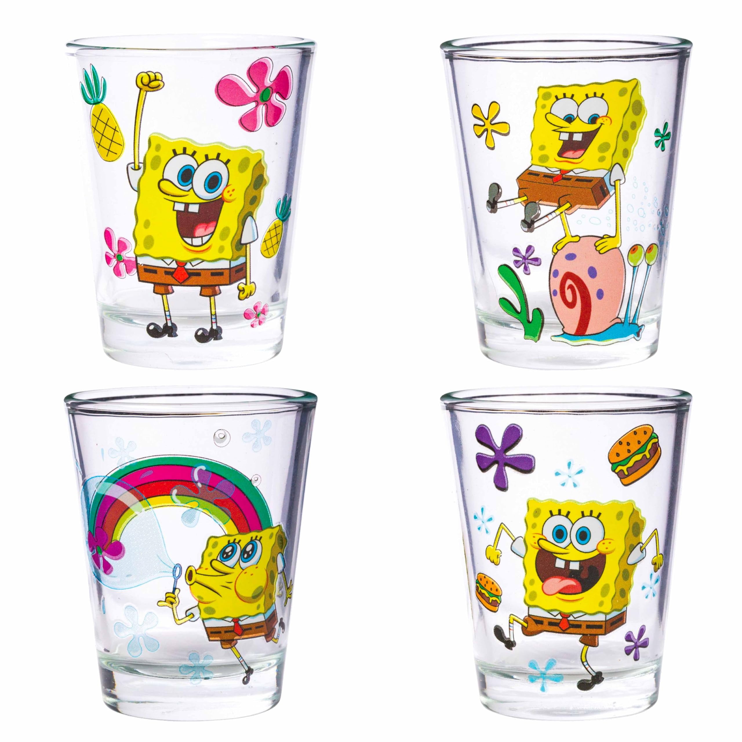 Silver Buffalo SpongeBob SquarePants Featuring Gary Poses Floral Krabby ...