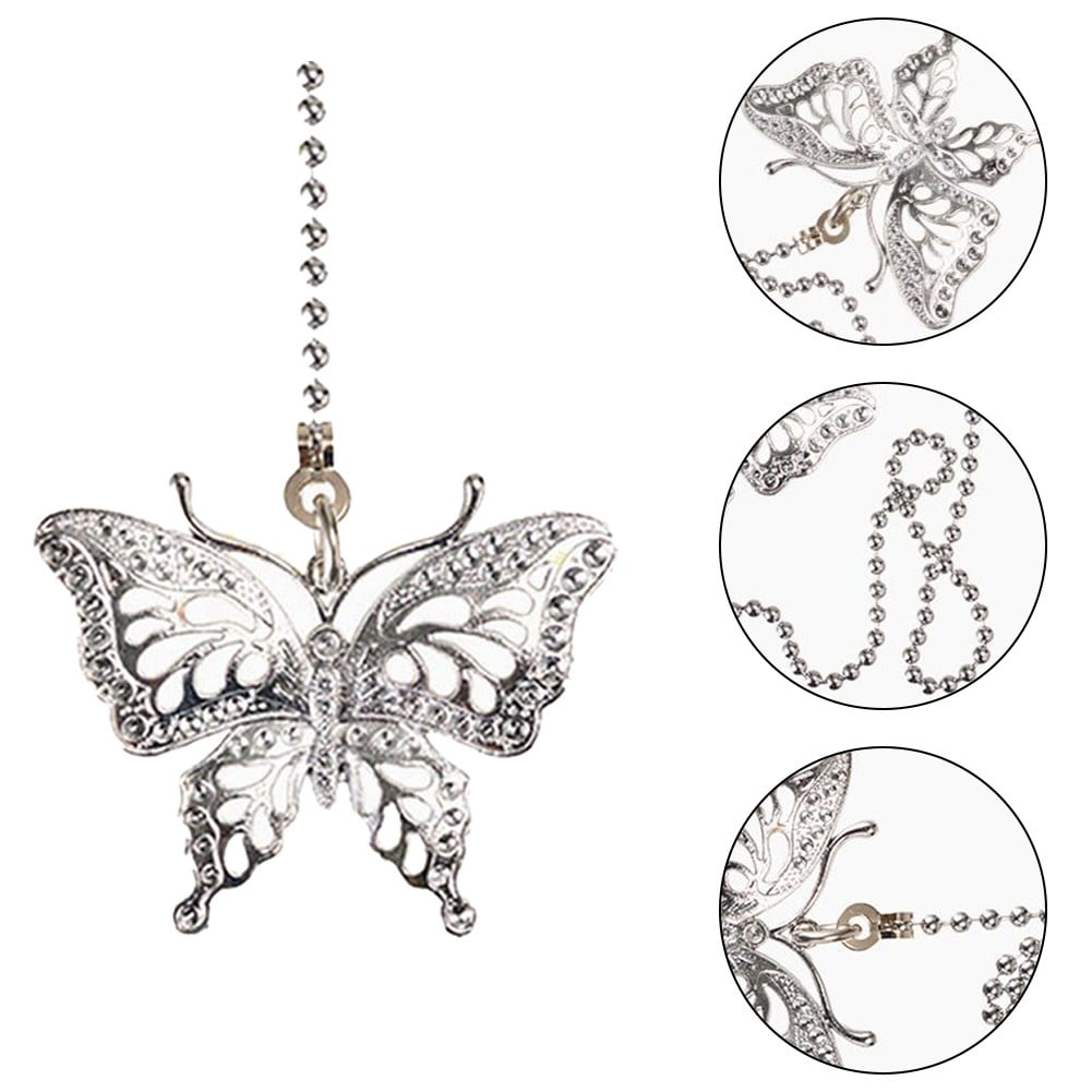 Silver Butterfly Ceiling Fan Pull Chain, Decorative Fan Pull Chain ...