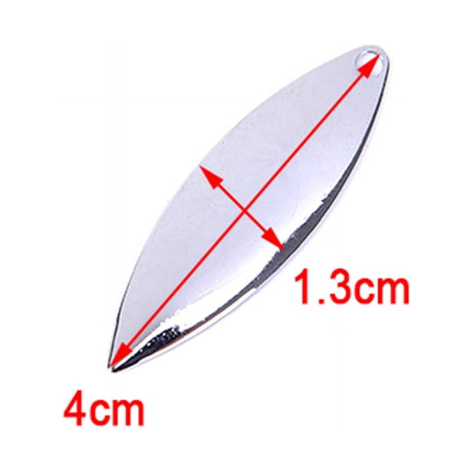 (Silver C) 50pcs Willow Spinner Blades Smooth Finish, DIY Spinner Bait ...