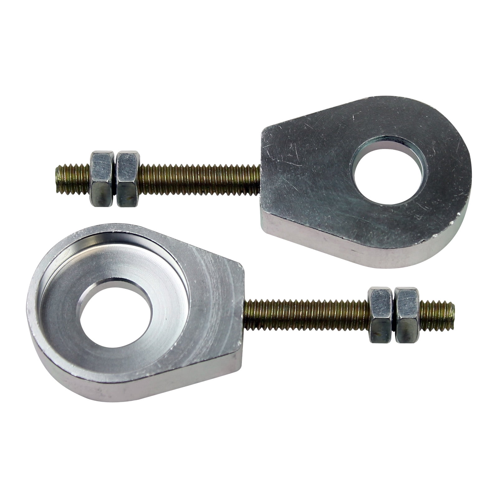 Silver CNC Aluminum Motorcycle Chain Adjuster Tensioner Block 15mm for ...