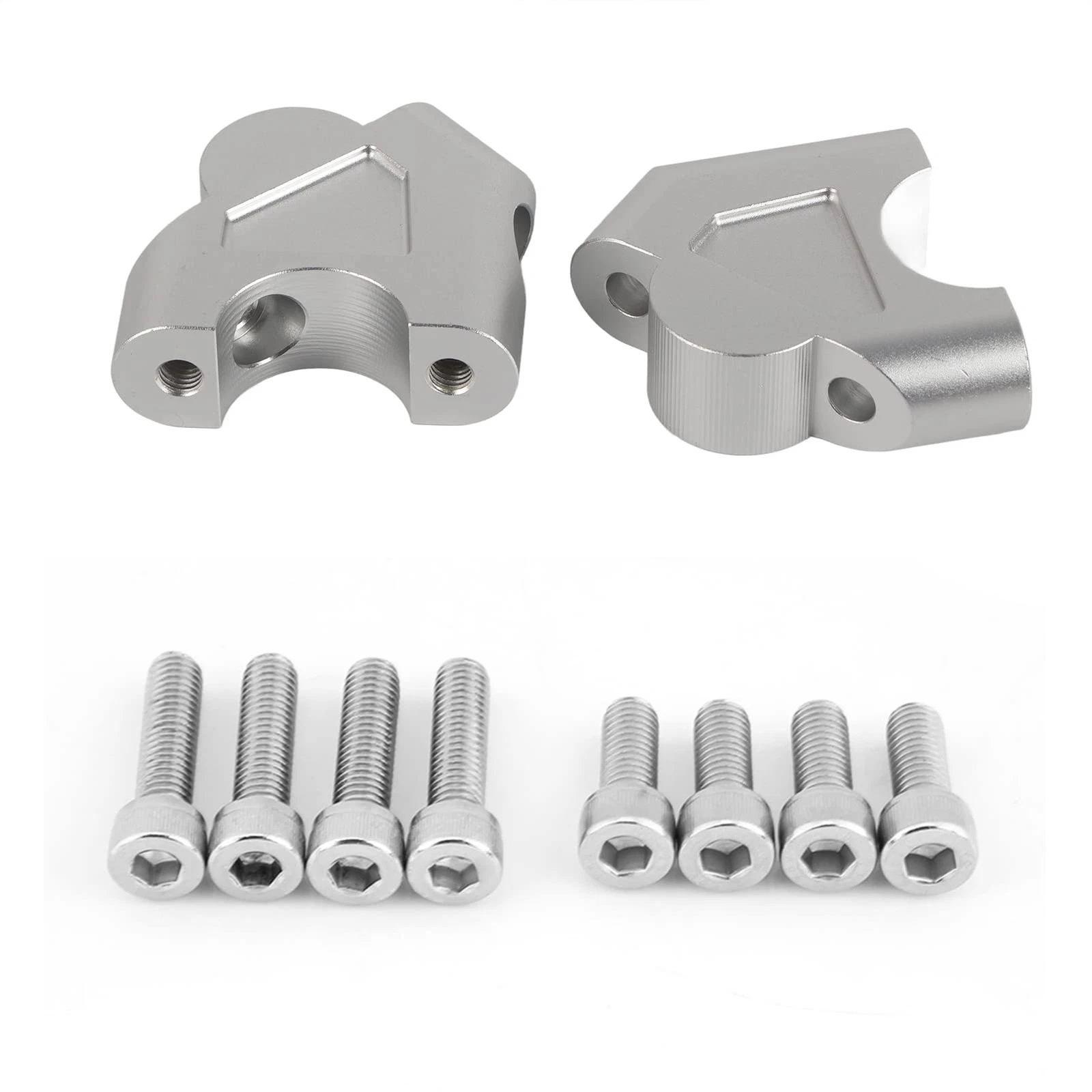 Silver CNC Handlebar Riser Adapters for R1200GS LC ADV 2014-2018 ...