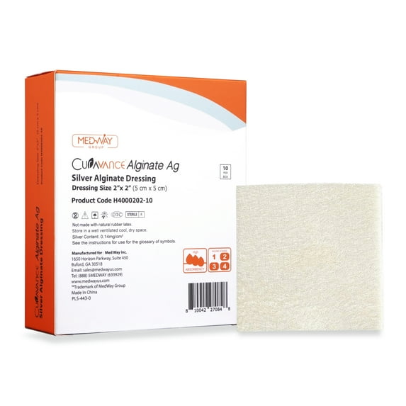 "MedVance Silver Calcium Alginate, Highly Absorbent Antibacterial Wound ...