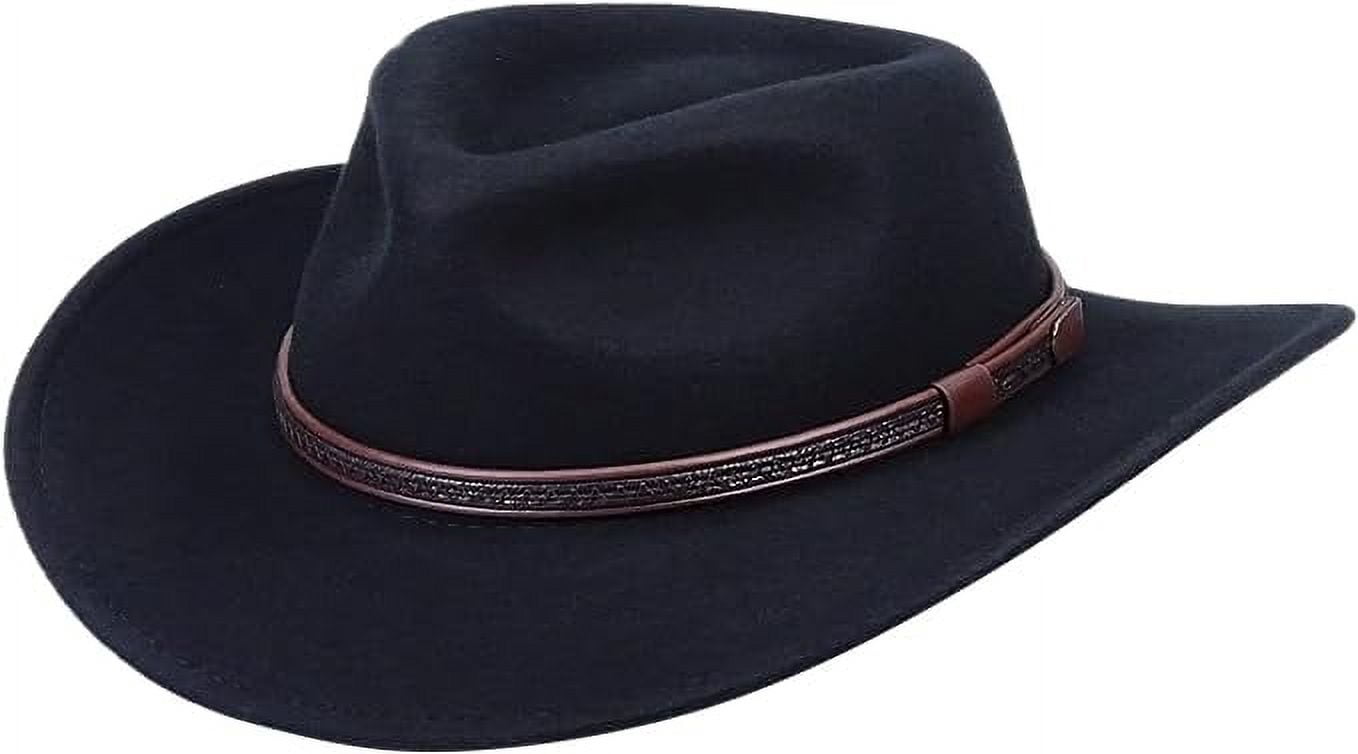 Silver Canyon Mens Vail Wool Felt Water Repellent Crushable Outback ...