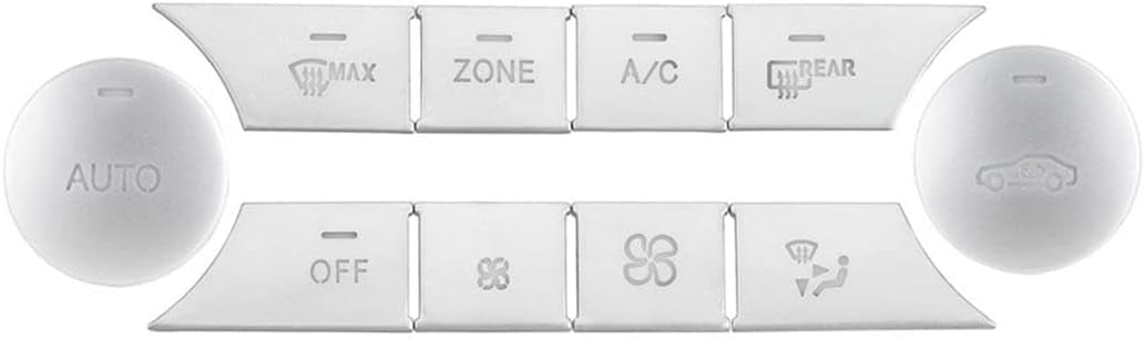 Silver Car Air Conditioning Button Decals Heater Climate Control Button ...