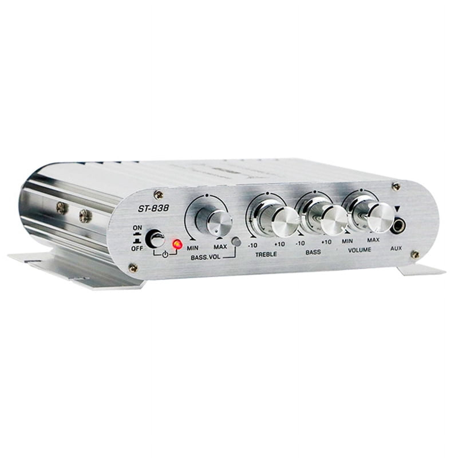 Silver Car Bluetooth Amplifier HiFi Home Audio Multi-Function Speaker ...