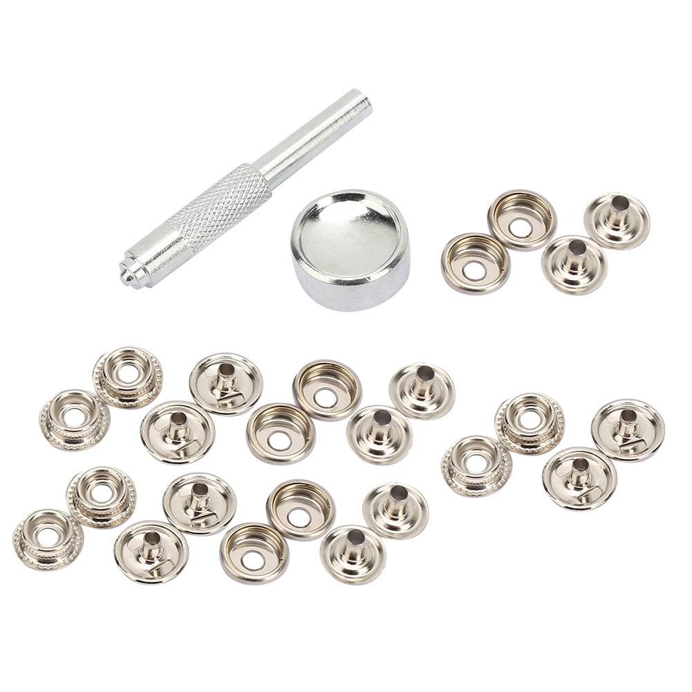 Silver Carbon Steel Snap Button Set Installation Tools Clothes ...