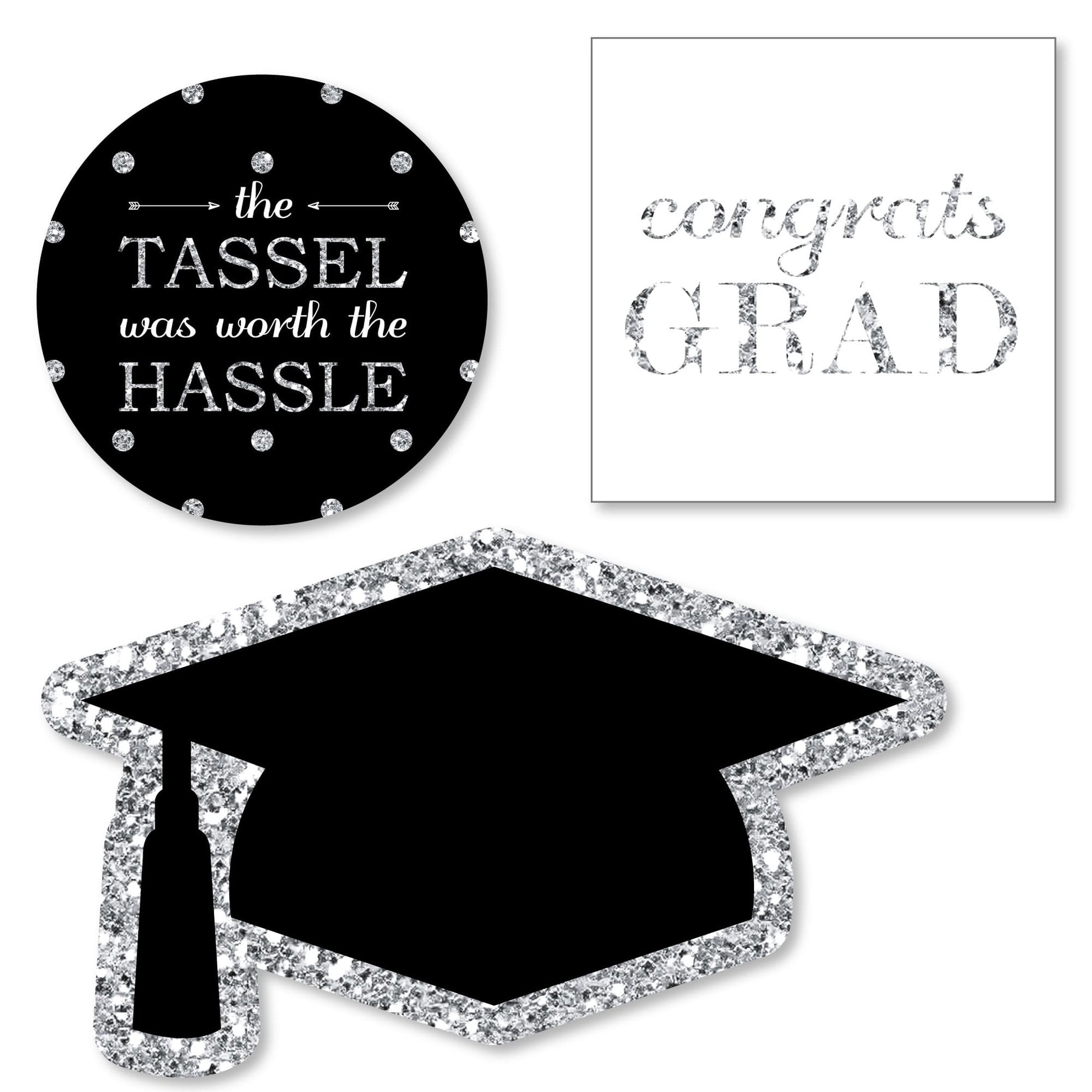 Silver Celebration Cut-Outs for Graduation Parties - 24 Unique DIY ...